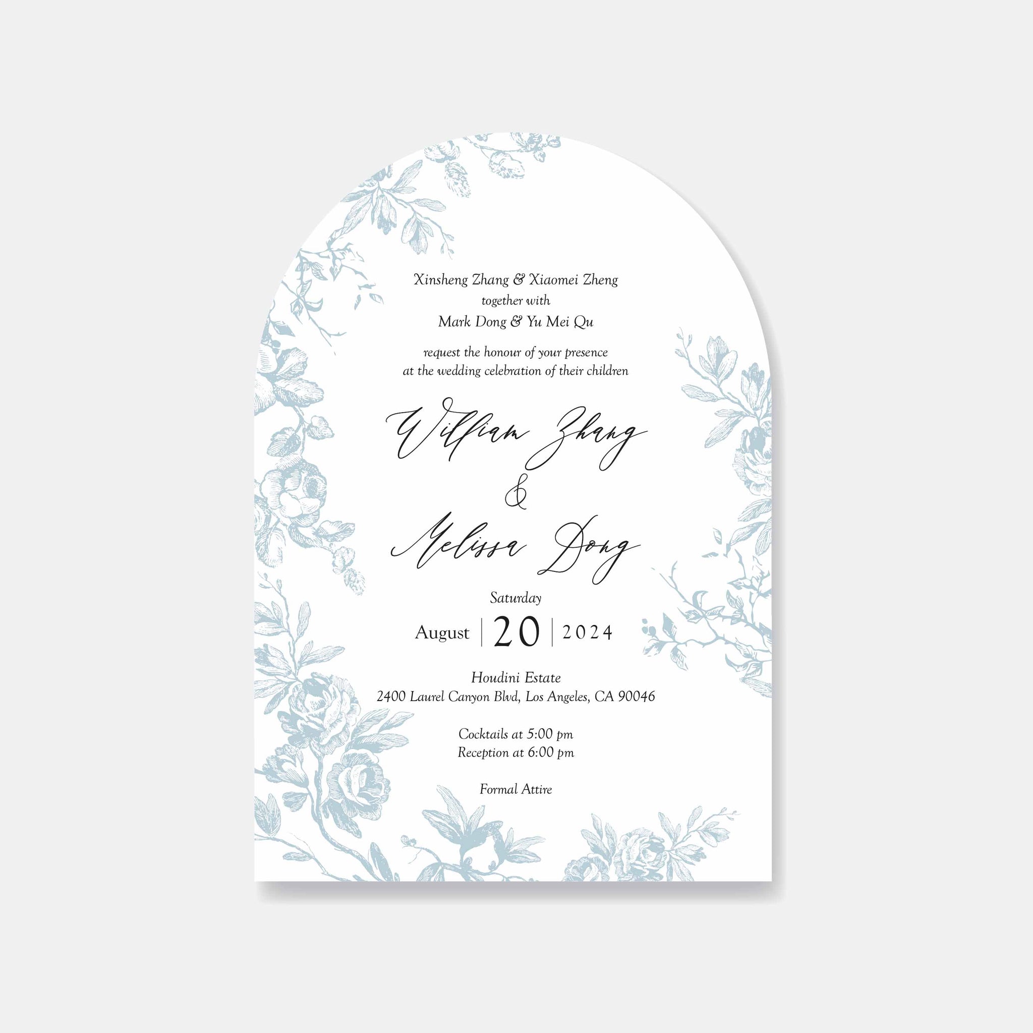 Arch Shaped Wedding Invitation